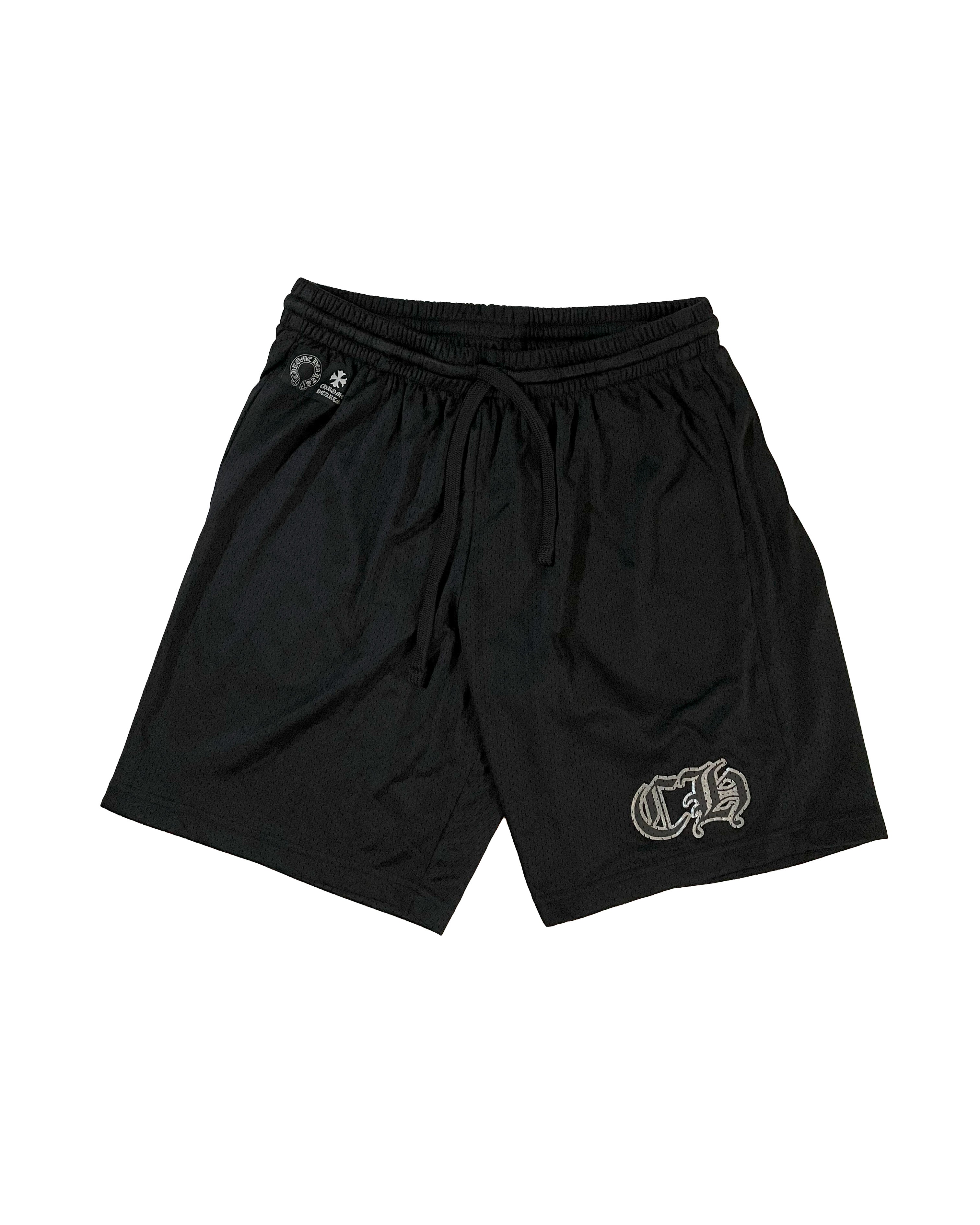 Chrome Hearts Black Mesh Varsity Shorts