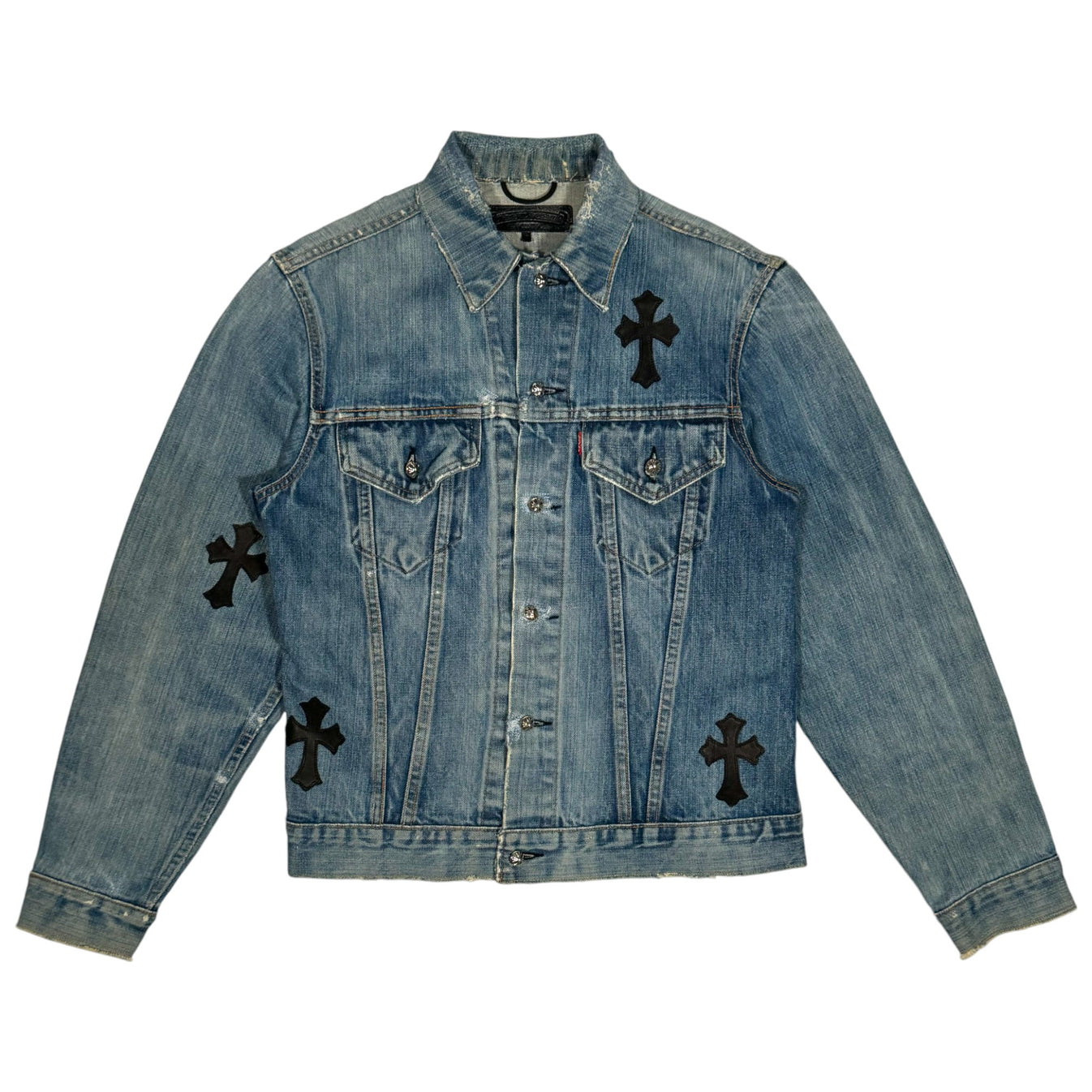 Vintage Levi's Cross Patch Denim Jacket by Chrome Hearts | YP Collective