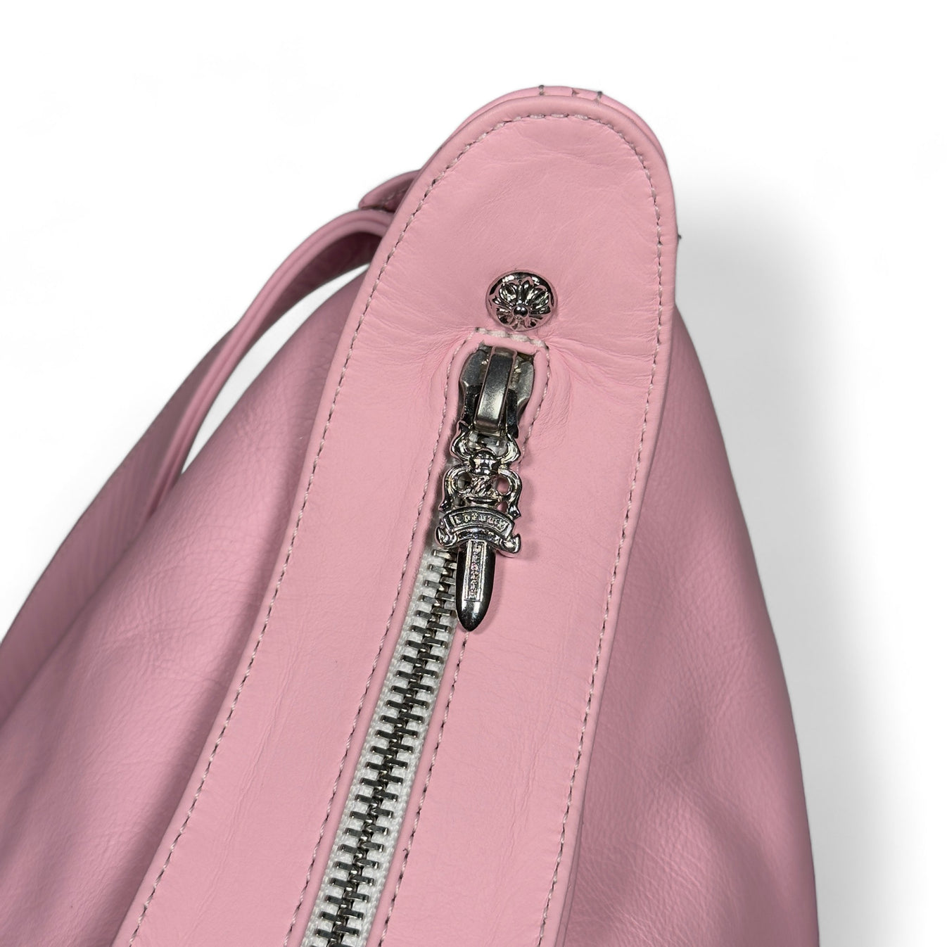 Chrome Hearts Pink & Chocolate Brown Leather Lyon Bag